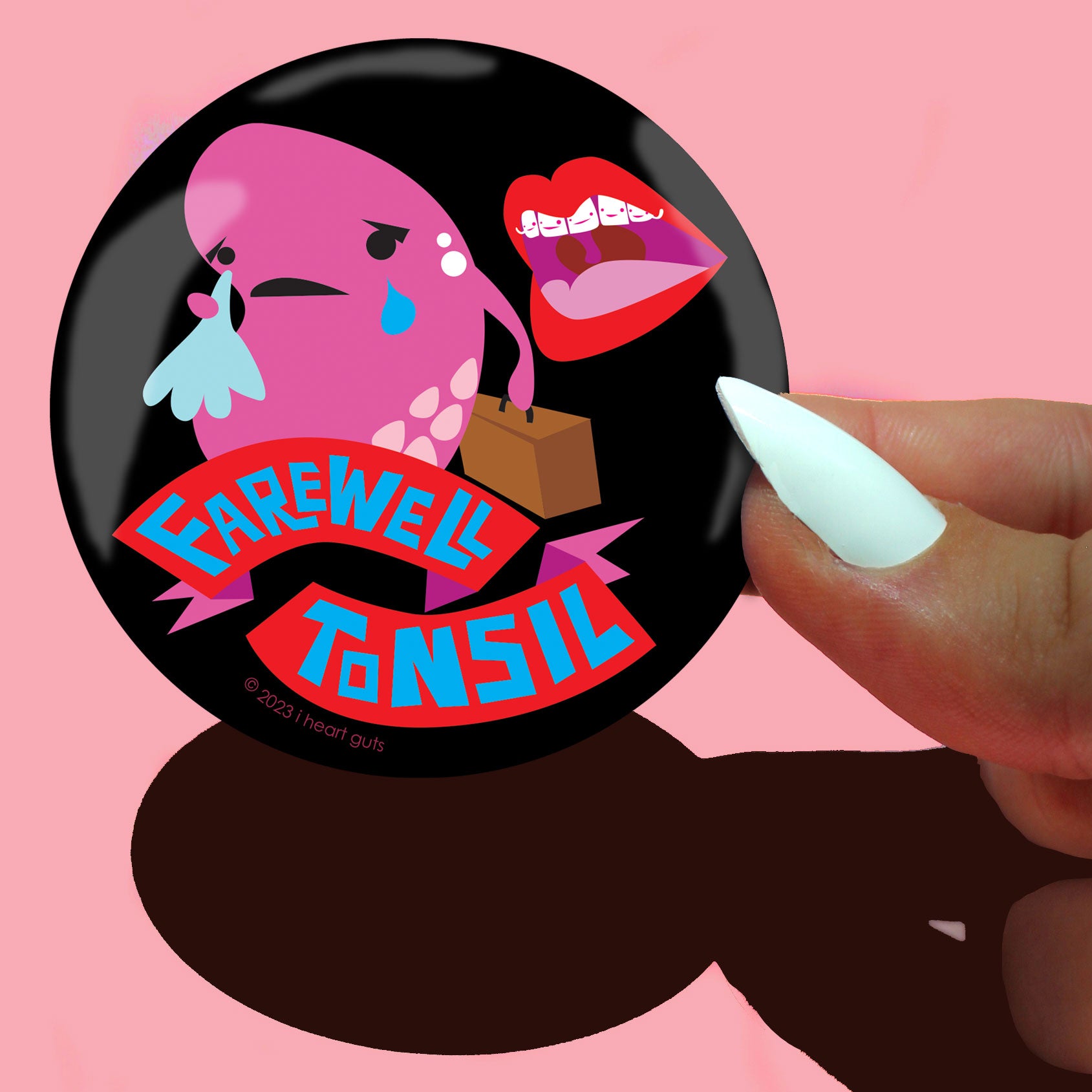 Tonsil Farewell Magnet | Cute Tonsil Removal Gift | I Heart Guts Plush ...