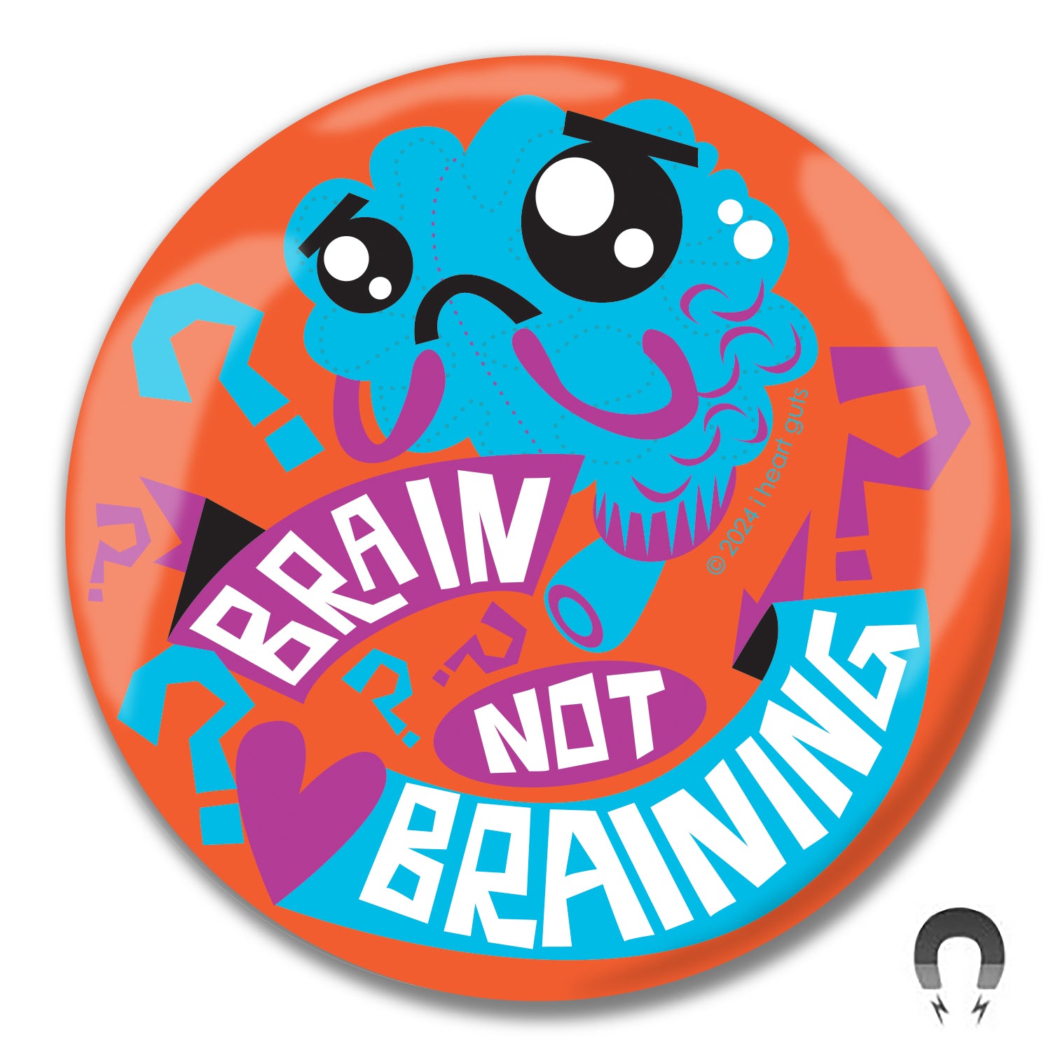 Brain Not Braining Magnet | Cute Brain Science Study Gift | I Heart ...