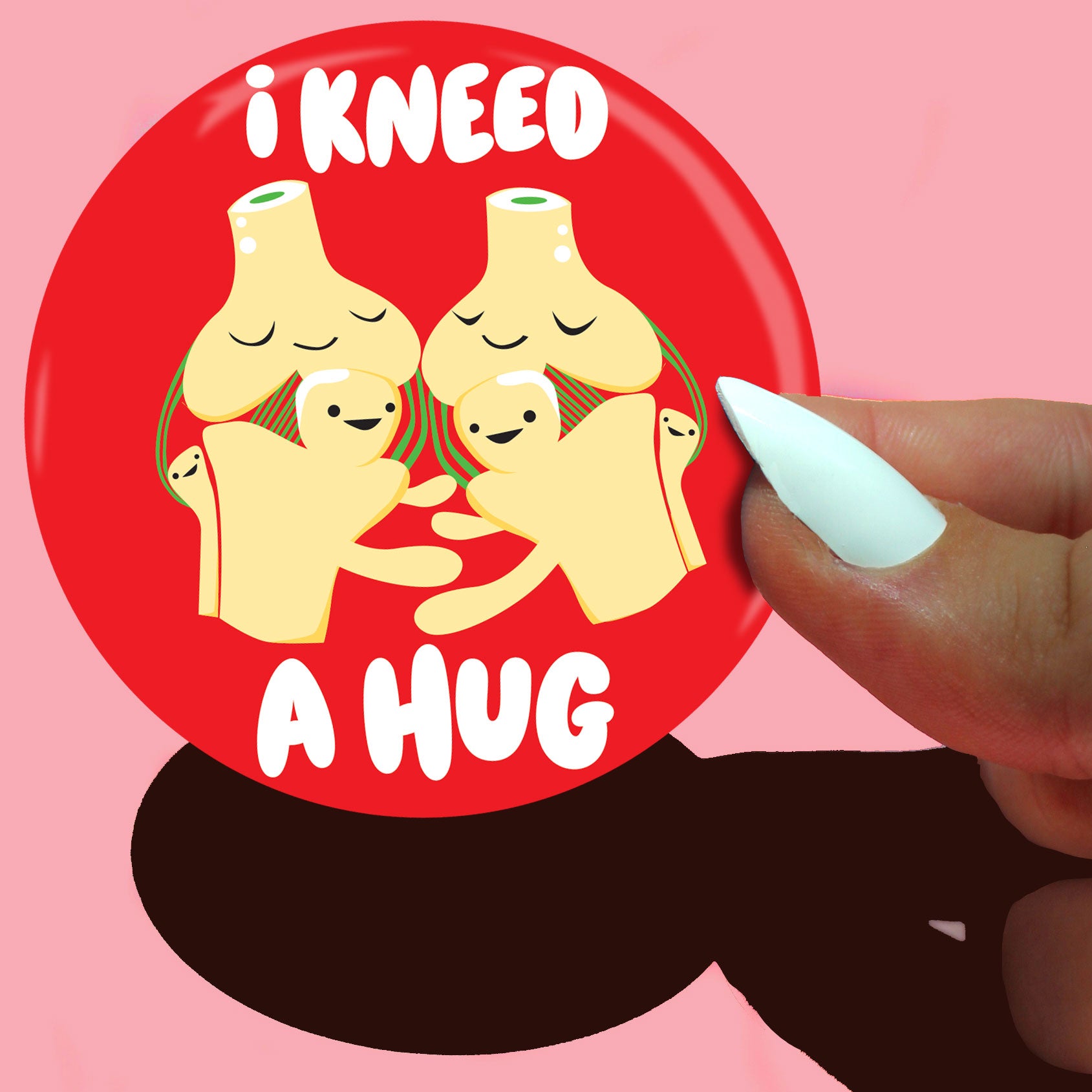 Kneed a Hug Magnet | Cute Funny Knee Pain Gift, Knee Replacement ...