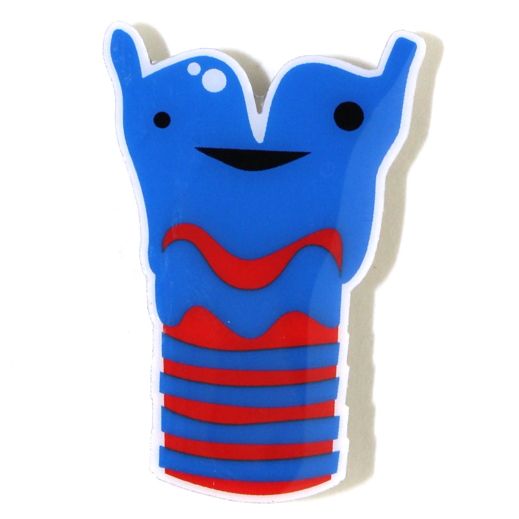 Trachea + Larynx Lapel Pin - Breathe Deep! | I Heart Guts Plush Organs